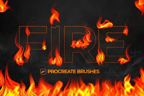 Fire Procreate Brushes Pixel Surplus
