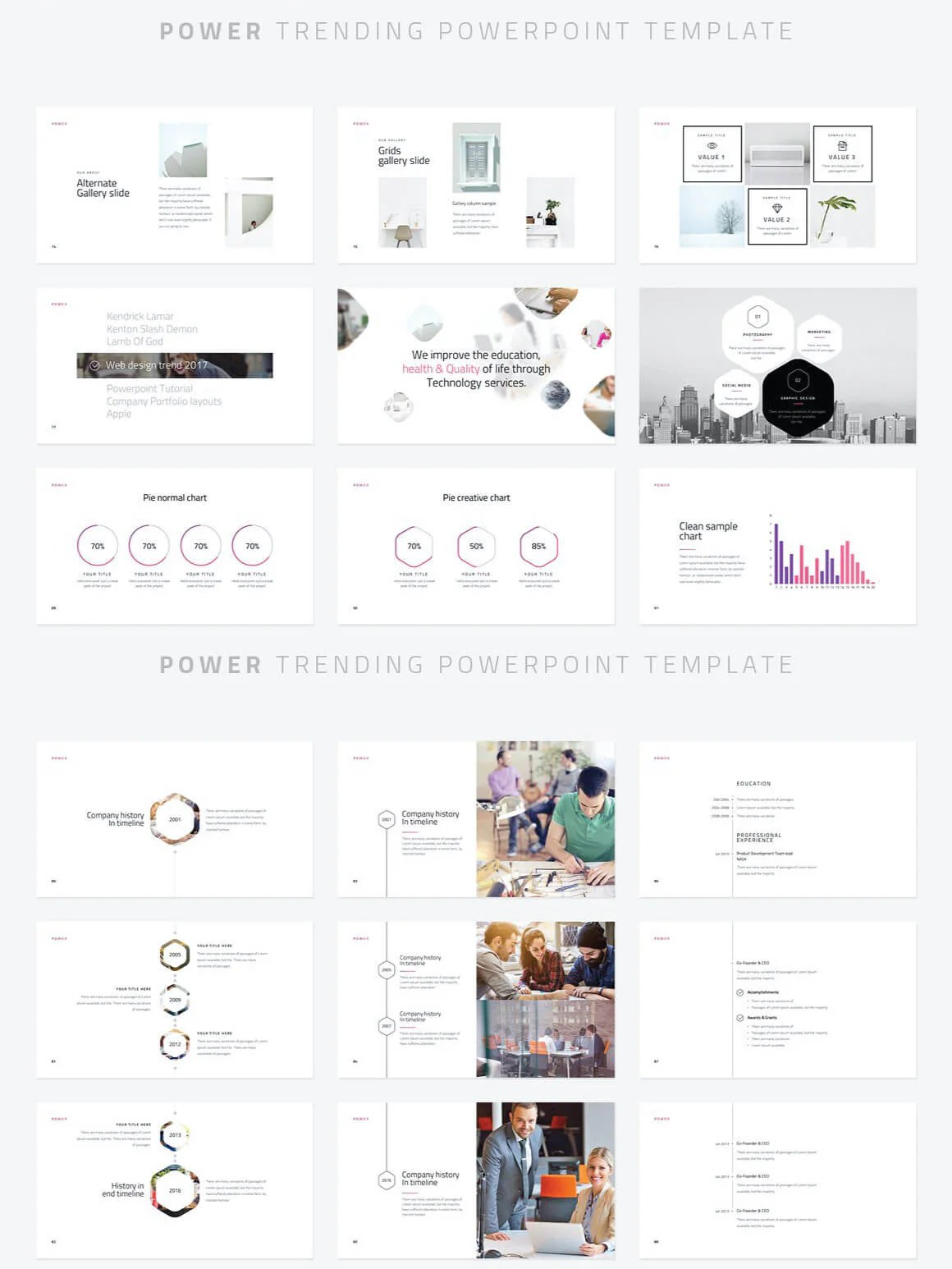 Power Free Minimal Powerpoint Template Pixel Surplus