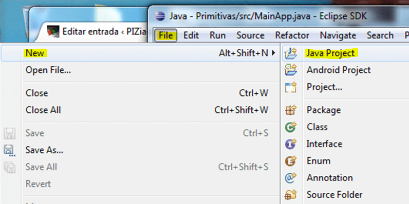 Programación gráfica: Iniciar un proyecto Eclipse [JAVA] – PIZiadas gráficas