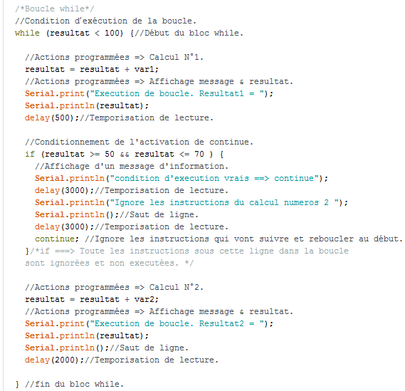 while / do while + break; / continue;. - PlaisirArduino