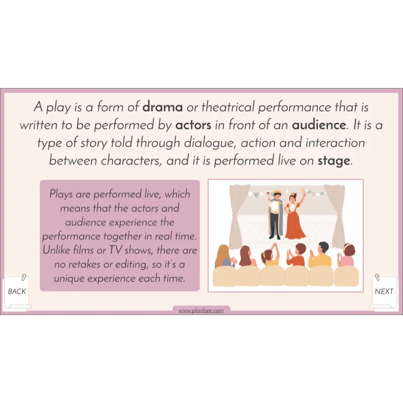 Features Of A Playscript Ks2 English Lesson Pack Planbee