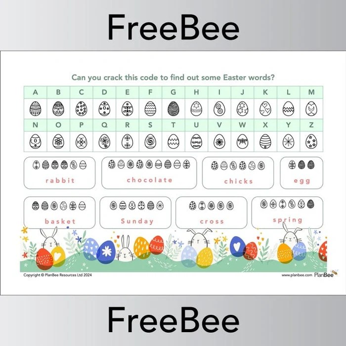 Printable Code Breaker Easter Quiz For Kids By Planbee