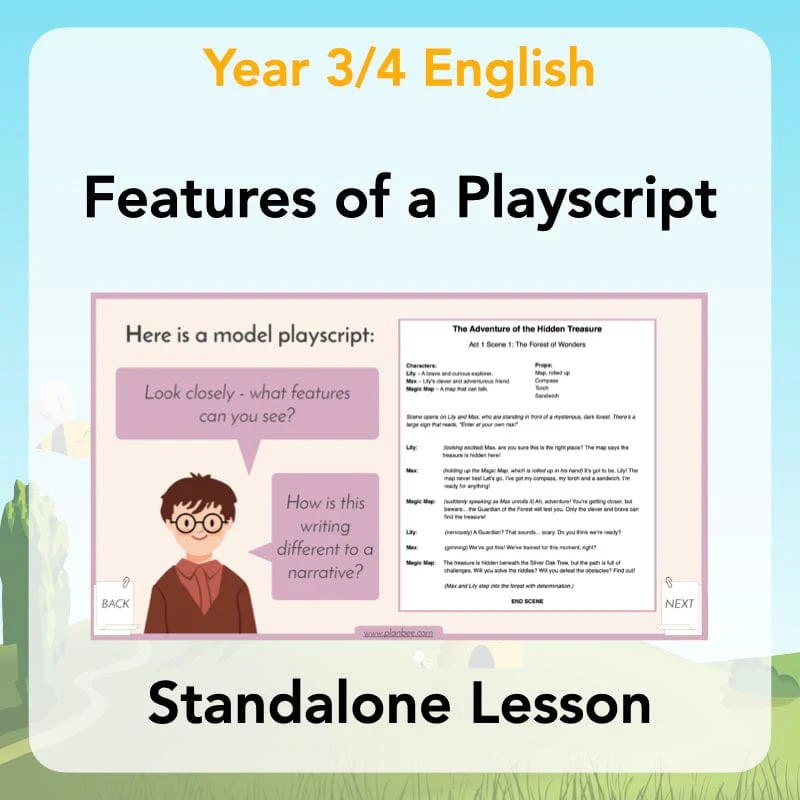Features Of A Playscript Ks2 English Lesson Pack Planbee