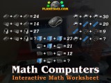 The Computers Math Problem Interactive Mathematical Worksheet