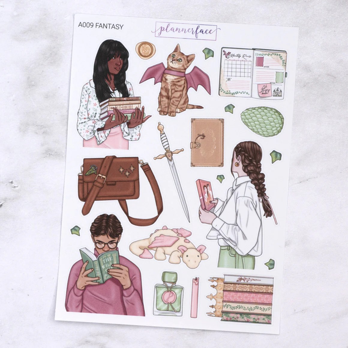 Fantasy Creative Journal Sticker Set Plannerface
