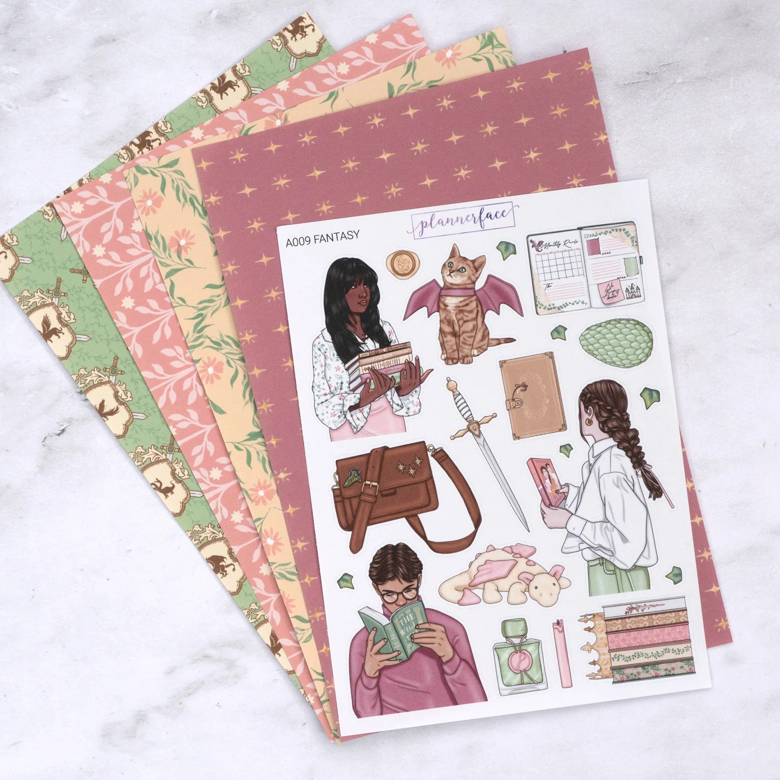 Fantasy Creative Journal Sticker Set Plannerface