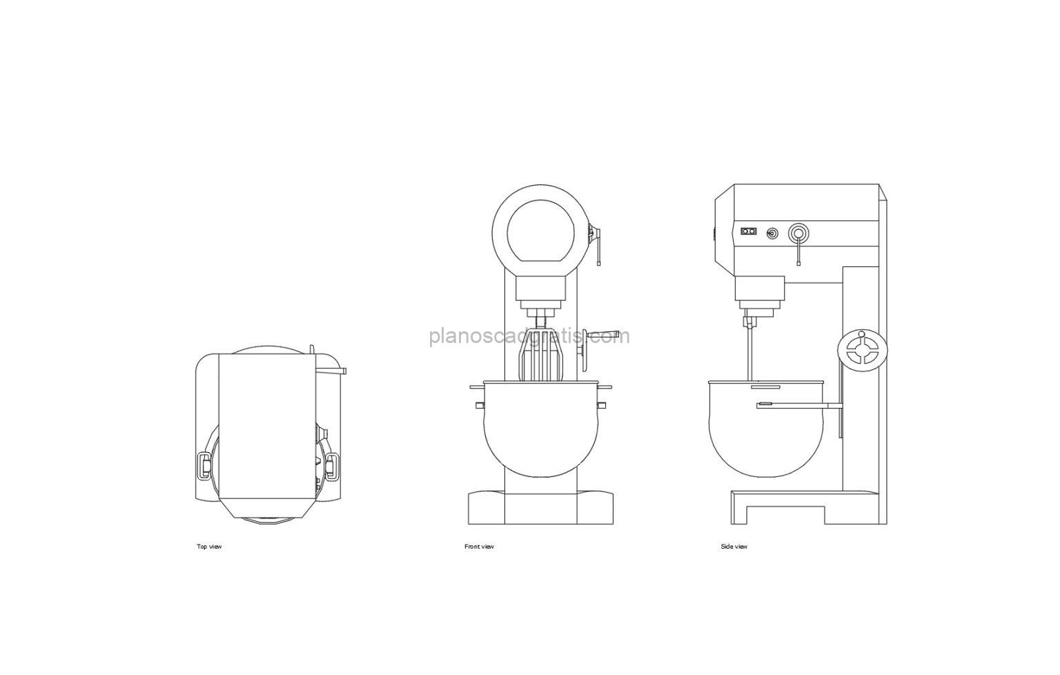 Batidora Planos Cad Gratis