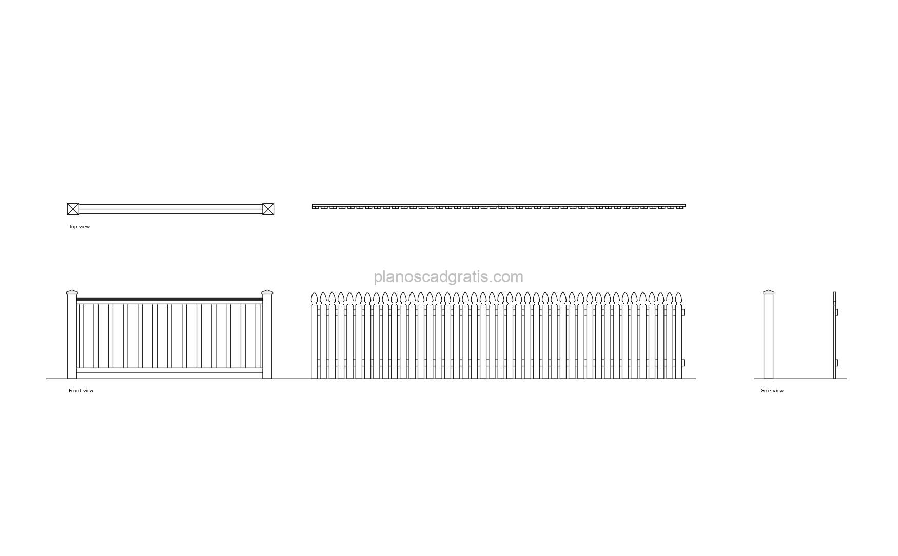 Vallas De Madera Planos Cad Gratis