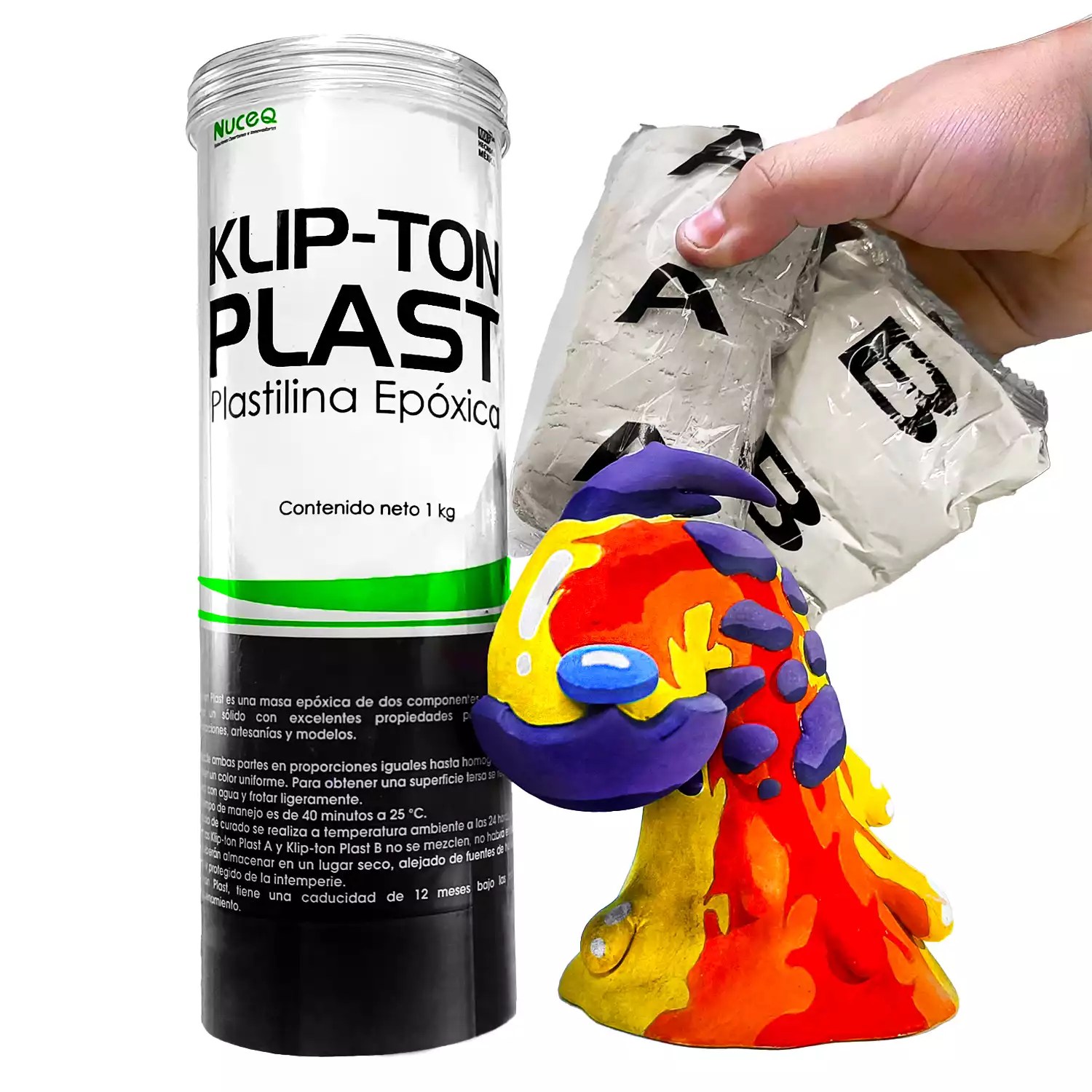 Klip Ton Plast Plastilina Epﾃｳxica 1 Kg Plastiverse Oficial邃