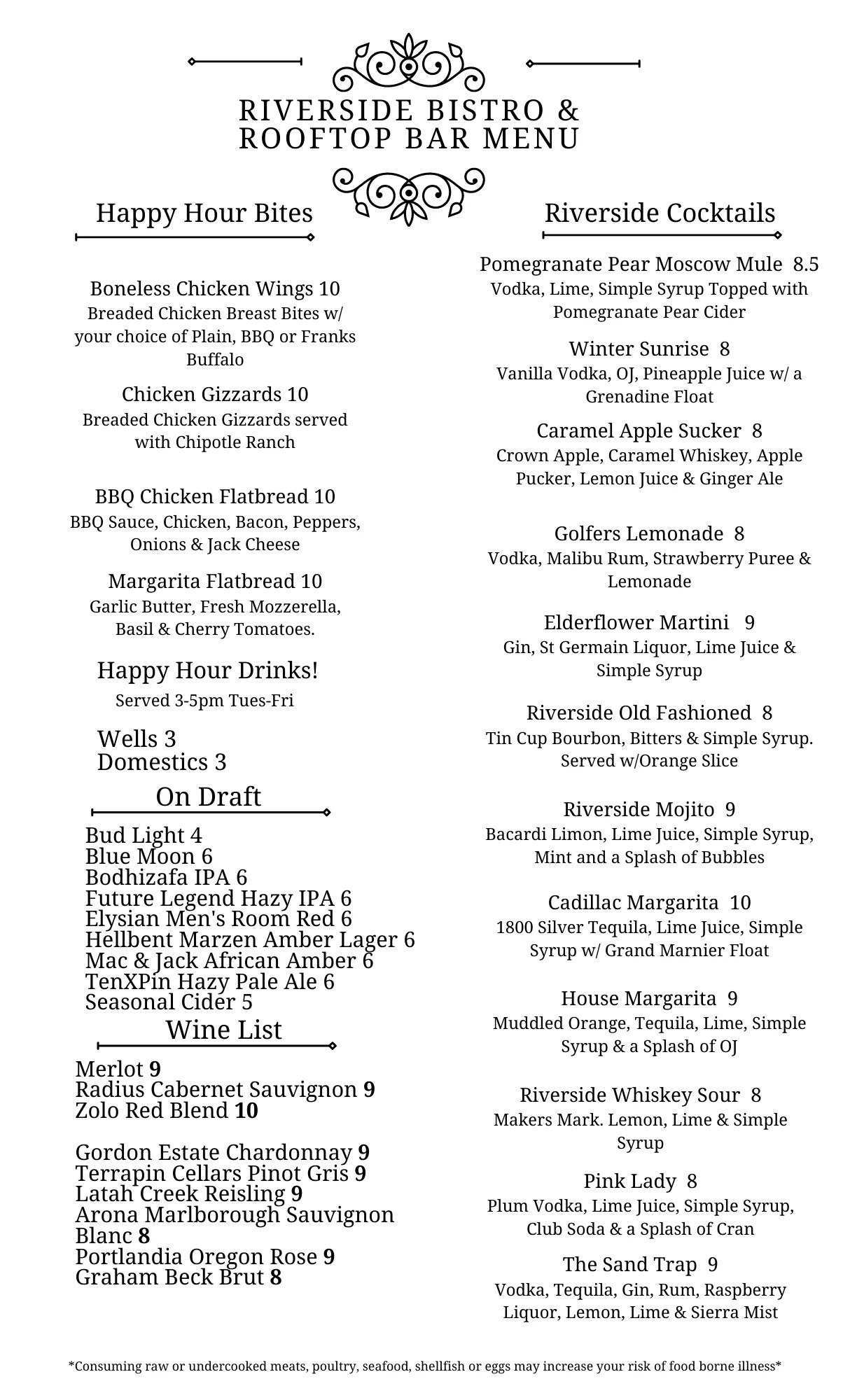 Bistro & Bar - Riverside Golf Club