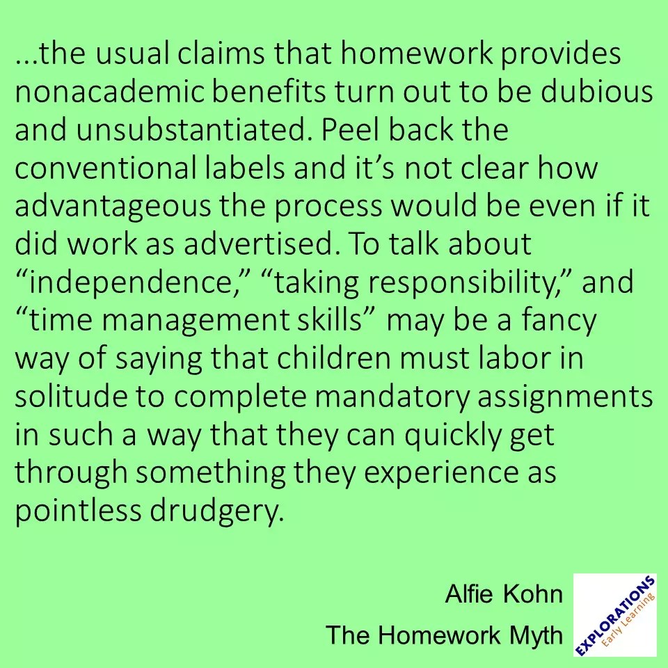 The Homework Myth | Quote 02915 | Playvolution HQ