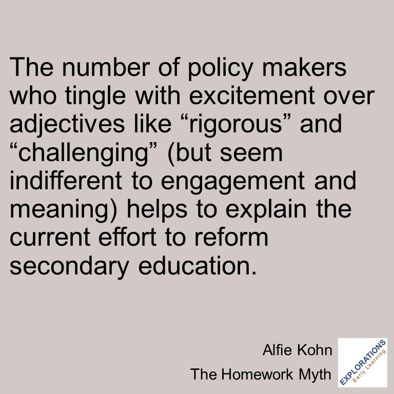 The Homework Myth | Quote 03336 | Playvolution HQ