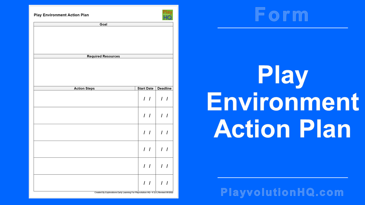 Free Form | Play Environment Action Plan | Playvolution HQ