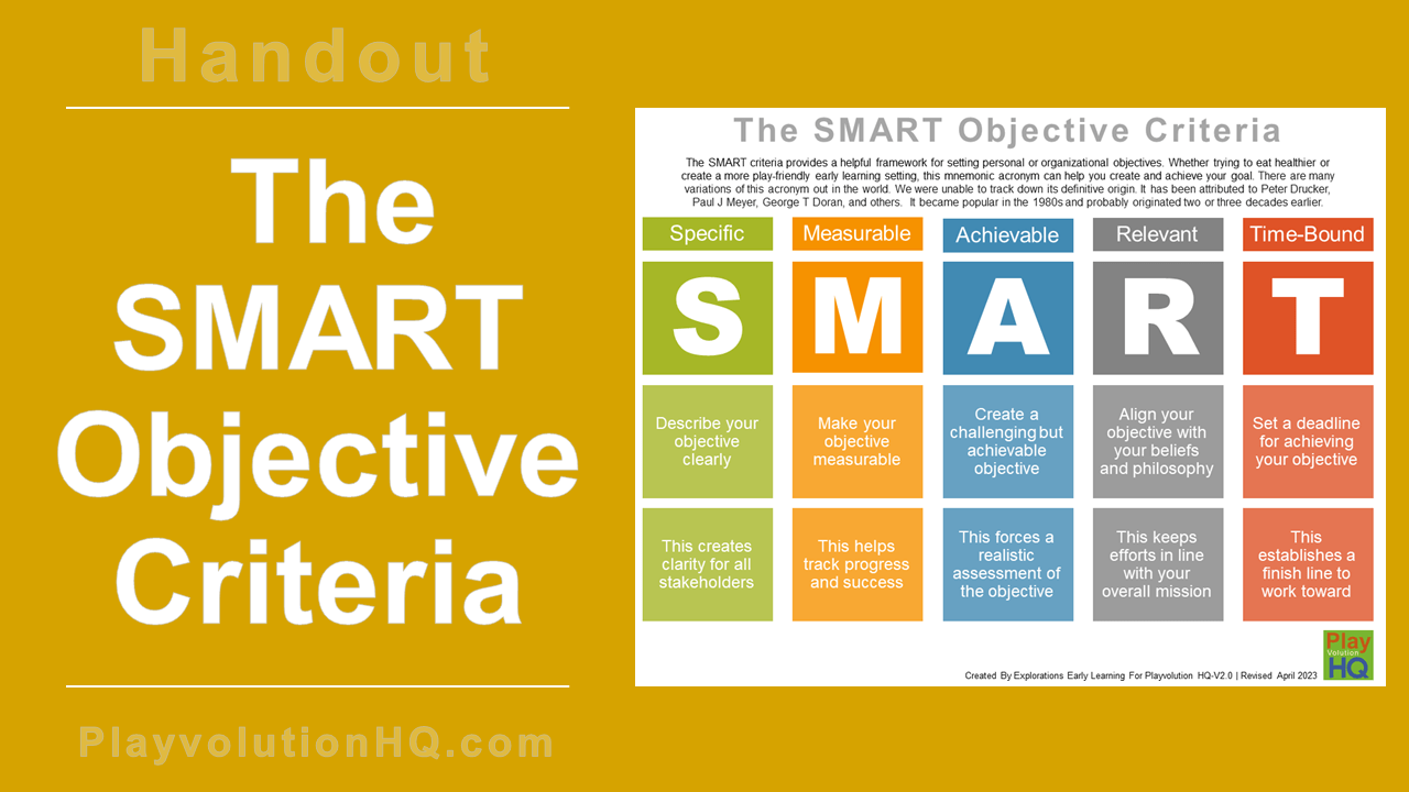 The SMART Objective Criteria | Playvolution HQ