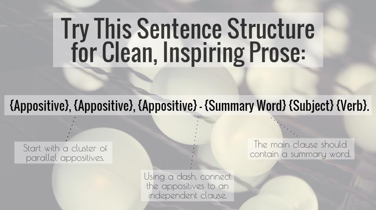 Try This Sentence Structure for Clean, Inspiring Prose | Plotboilers