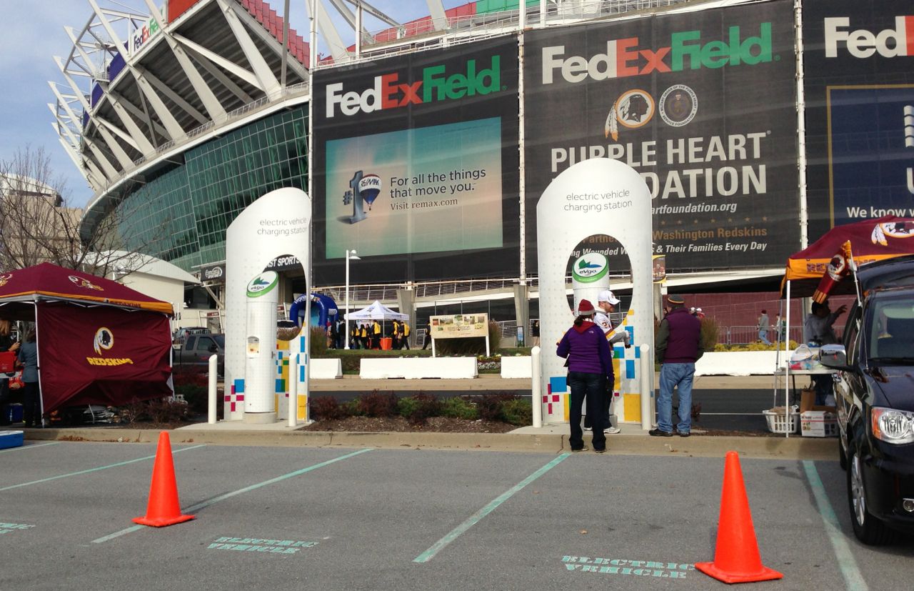 FedEx Field Electric Vehicle Charging Stations – Plug-In Sites