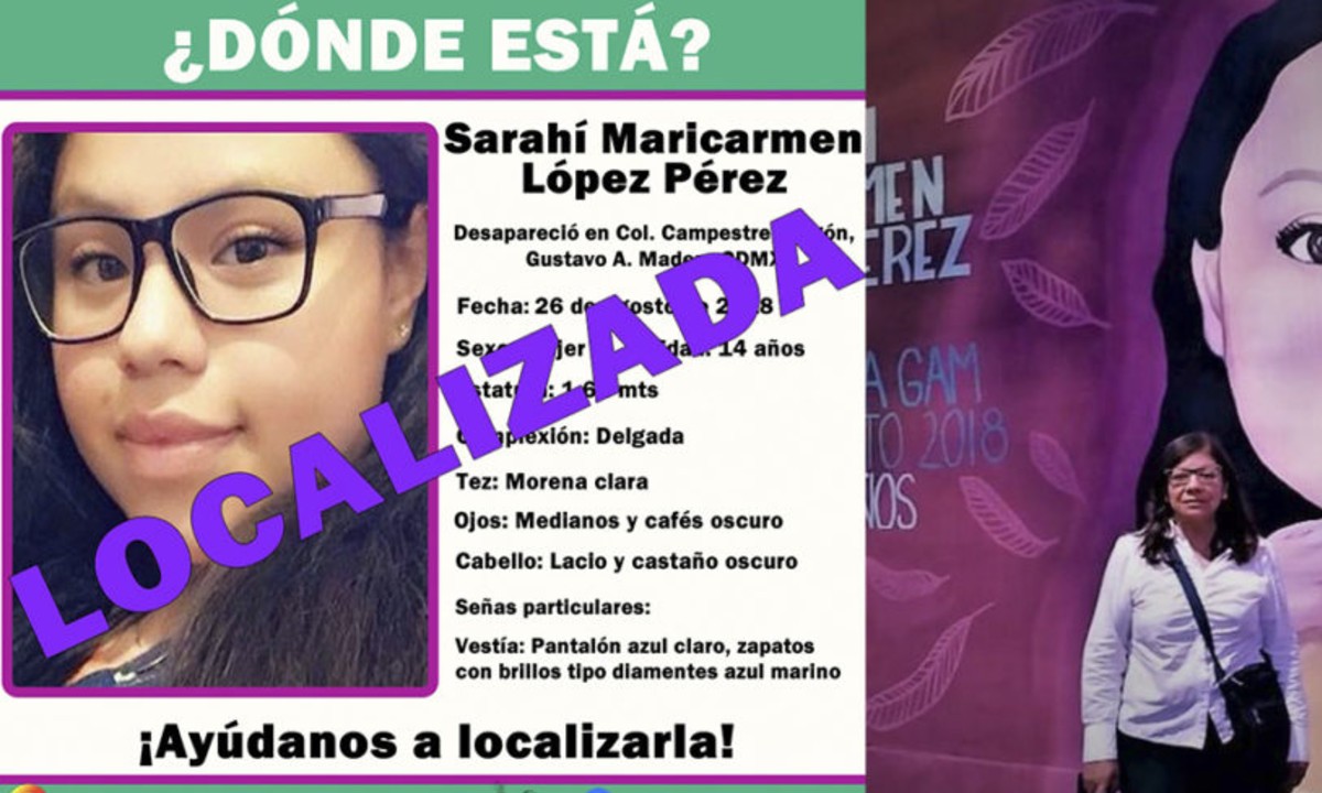 Encuentran con vida a Sarahí López, llevaba más de dos años desaparecida