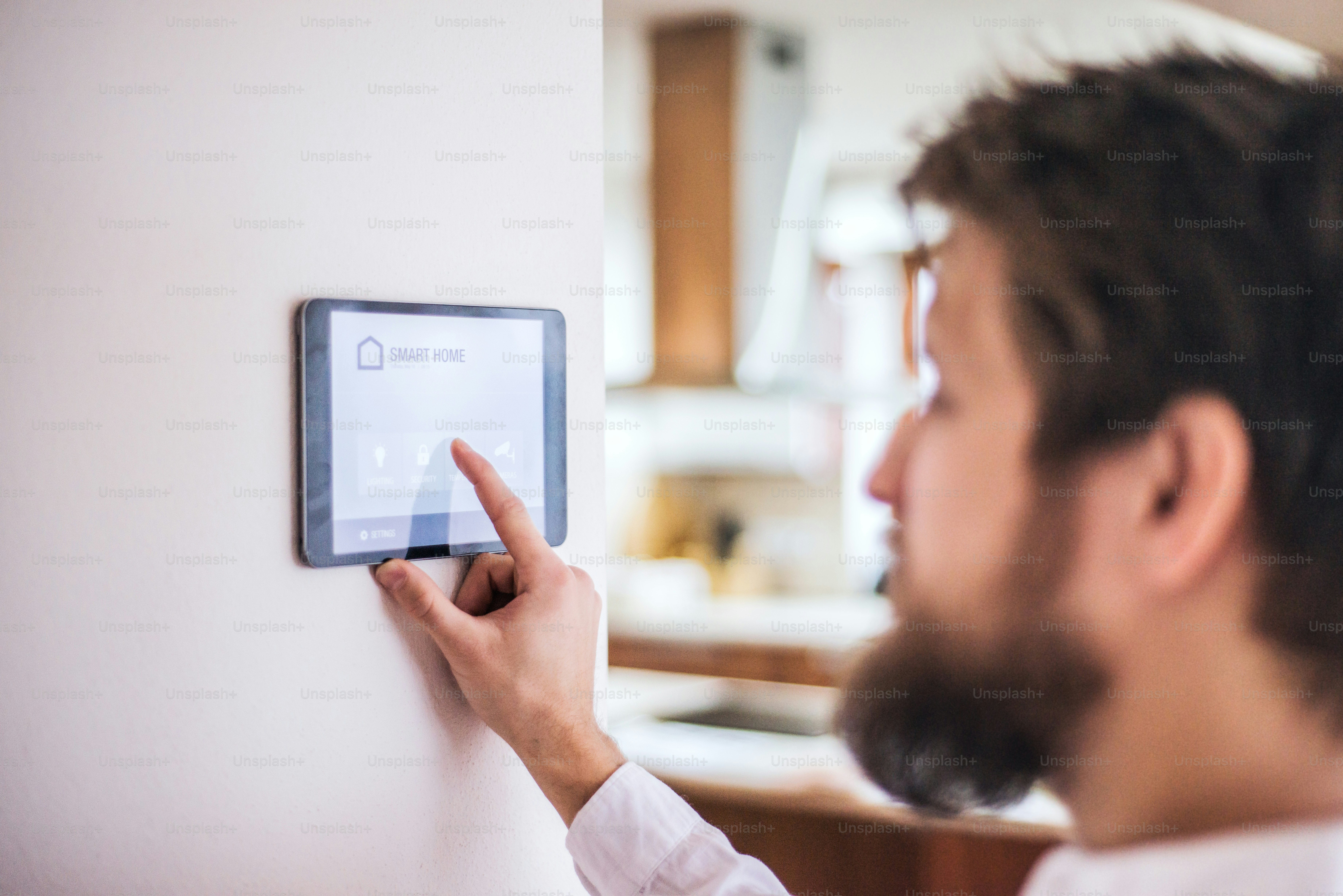 A Tablet With Smart Home Control System A Tablet With Smart Home