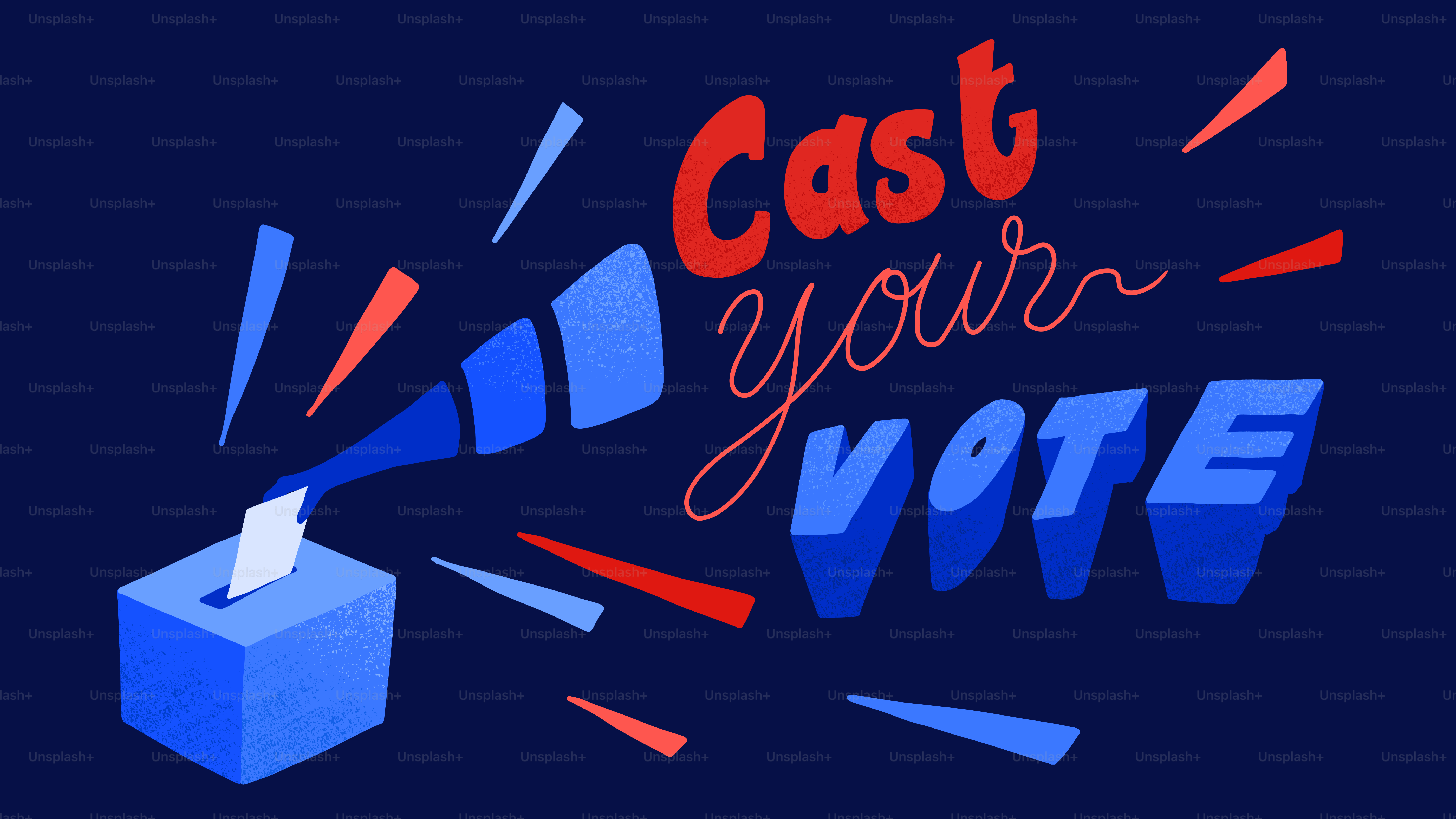 A Vote Sign With The Words Cast Your Vote Vector America Image On