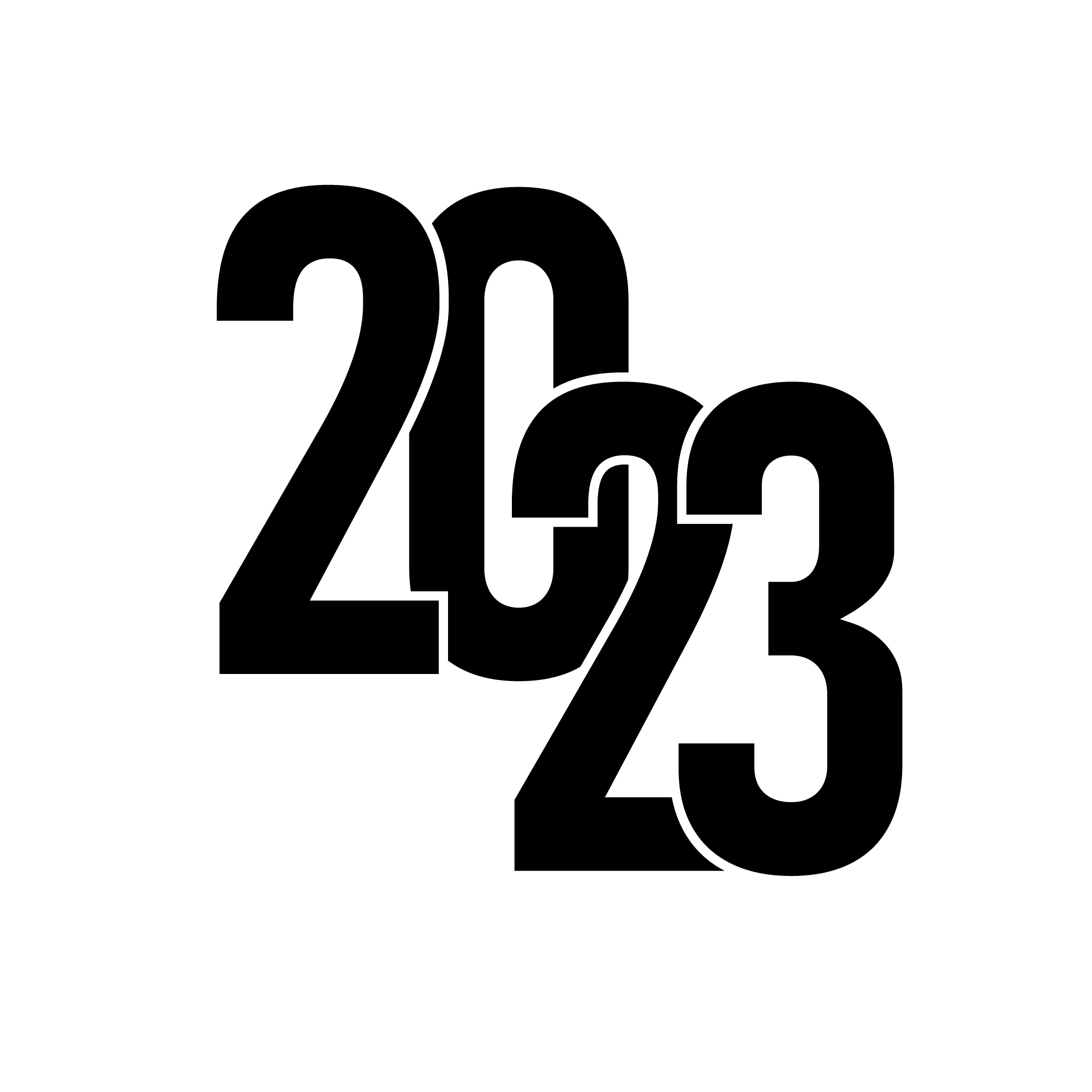 Happy New Year Logo Text Design 2023 Number Design Template Png Basket