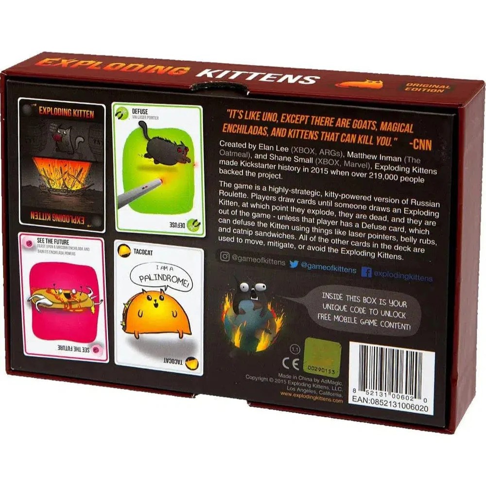 Exploding Kittens Original Edition Card Game Poggers