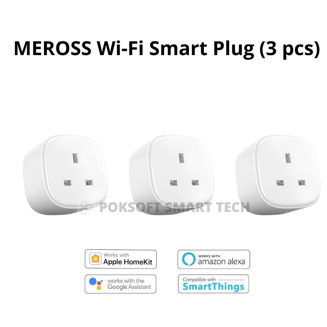 MEROSS SMART PLUG 智能13A插蘇 (3個)優惠組合 - POKSoft Smart Tech