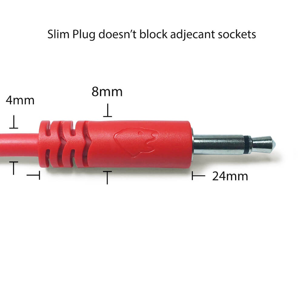 Shielded Eurorack Patch Cables - Pack of 5 - 5cm Option