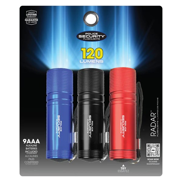 Shop 3 Pack Flashlights Radar 3 Pack Psf Police Security Flashlights