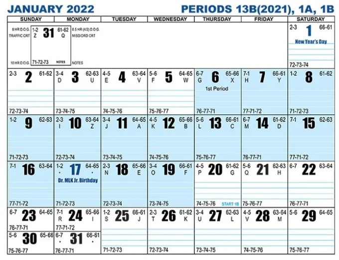 2022 Police Operations Calendars – The Police Officer's Network