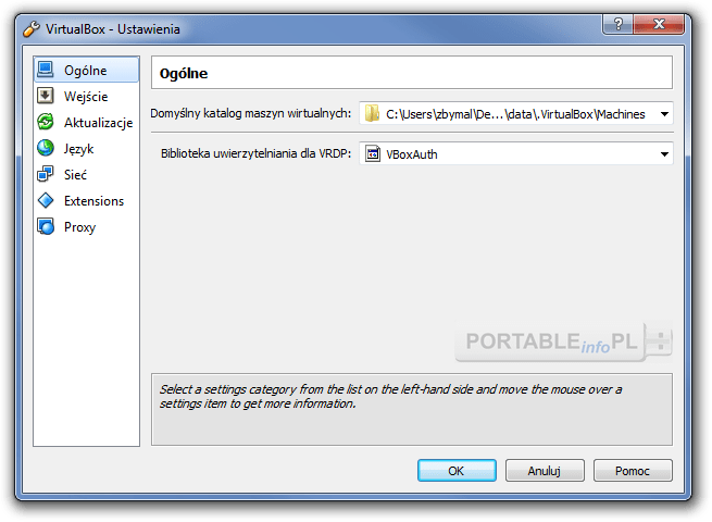 VirtualBox 7.1.12 Portable - Portable info PL