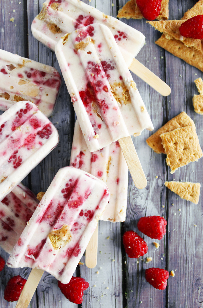 Raspberry Cheesecake Popsicles