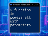 Function In Powershell With Parameters A Quick Guide