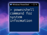 Powershell Command For System Information A Quick Guide