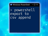 Powershell Export Array To Csv A Quick Guide