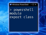 Mastering Powershell Module Export Class Essentials