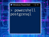 Mastering Powershell Postgresql A Quick Guide