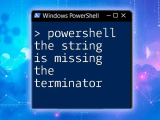 Powershell The String Is Missing The Terminator Explained