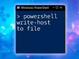 Mastering Powershell Write Host Variable Effectively