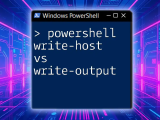 Powershell Write Host Vs Write Output Key Differences Explained