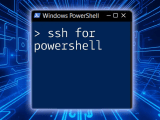 Mastering Ssh For Powershell A Quick Guide