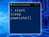 Start Sleep Powershell Mastering Time Delays Effortlessly
