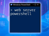 Web Server Powershell Mastering Commands Easily