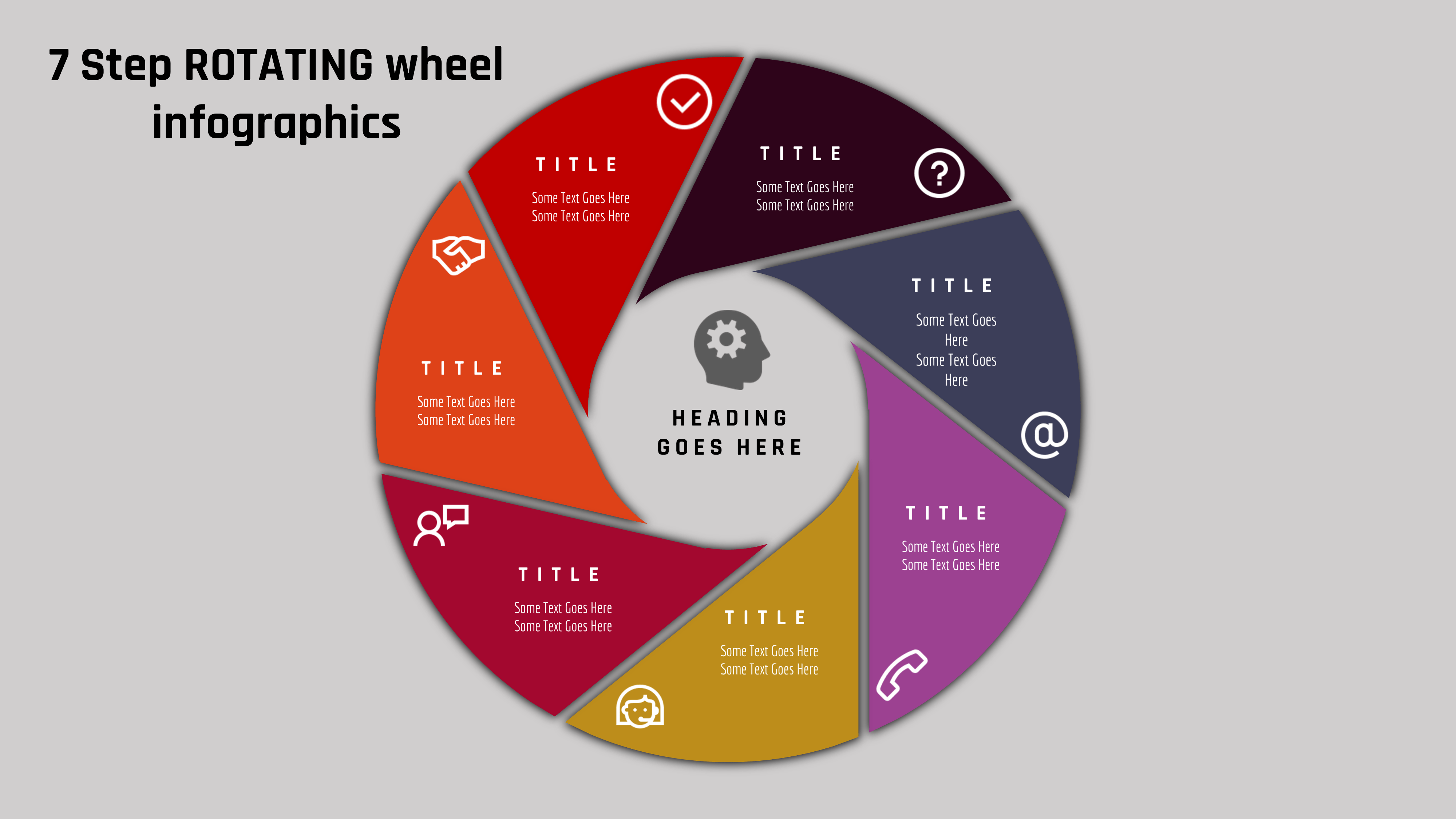 2.PowerPoint 7 Steps ROTATING WHEEL infographic – PowerUP with POWERPOINT