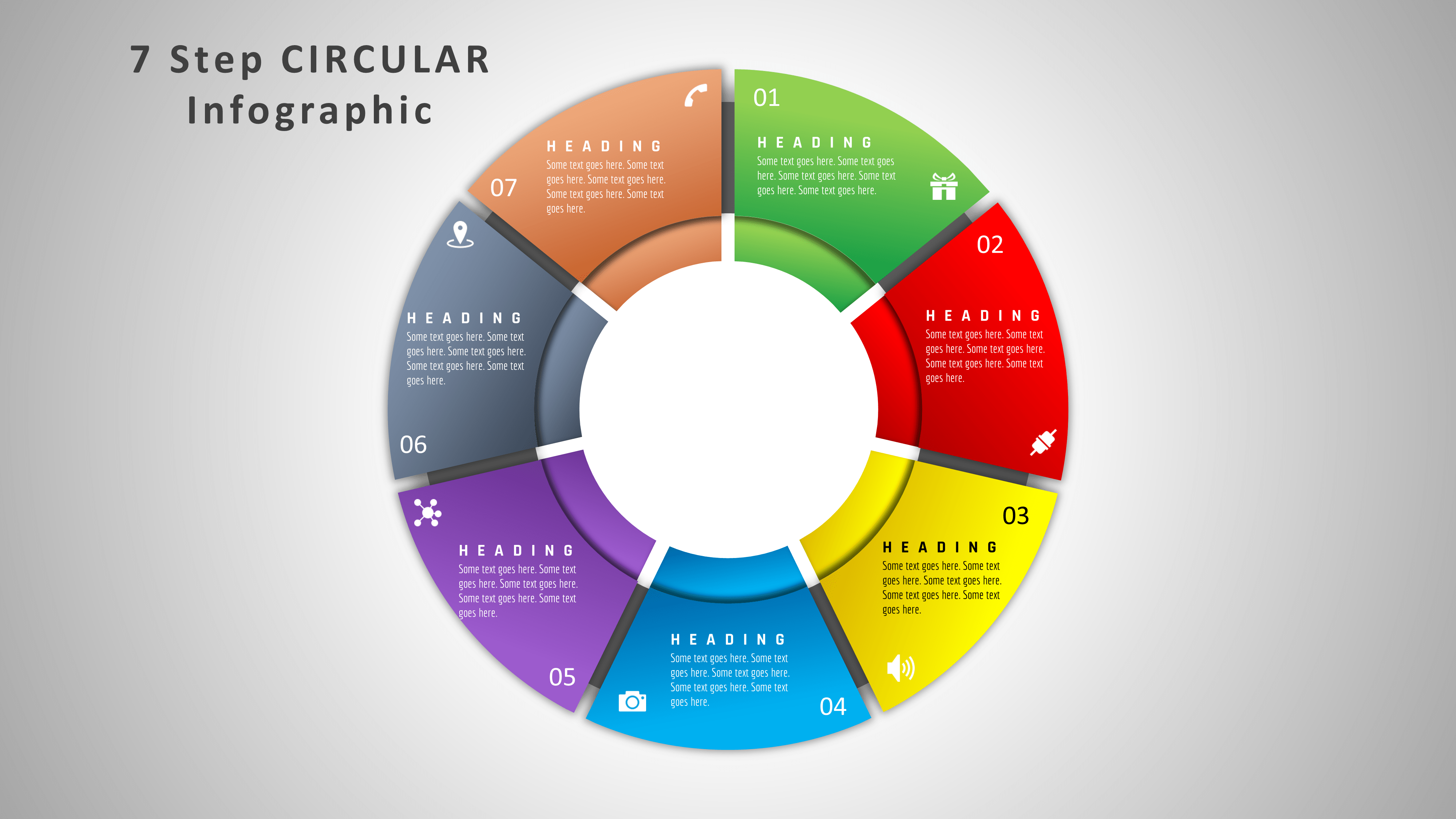 4.PowerPoint 7 Step CIRCULAR Infographic - PowerUP with POWERPOINT