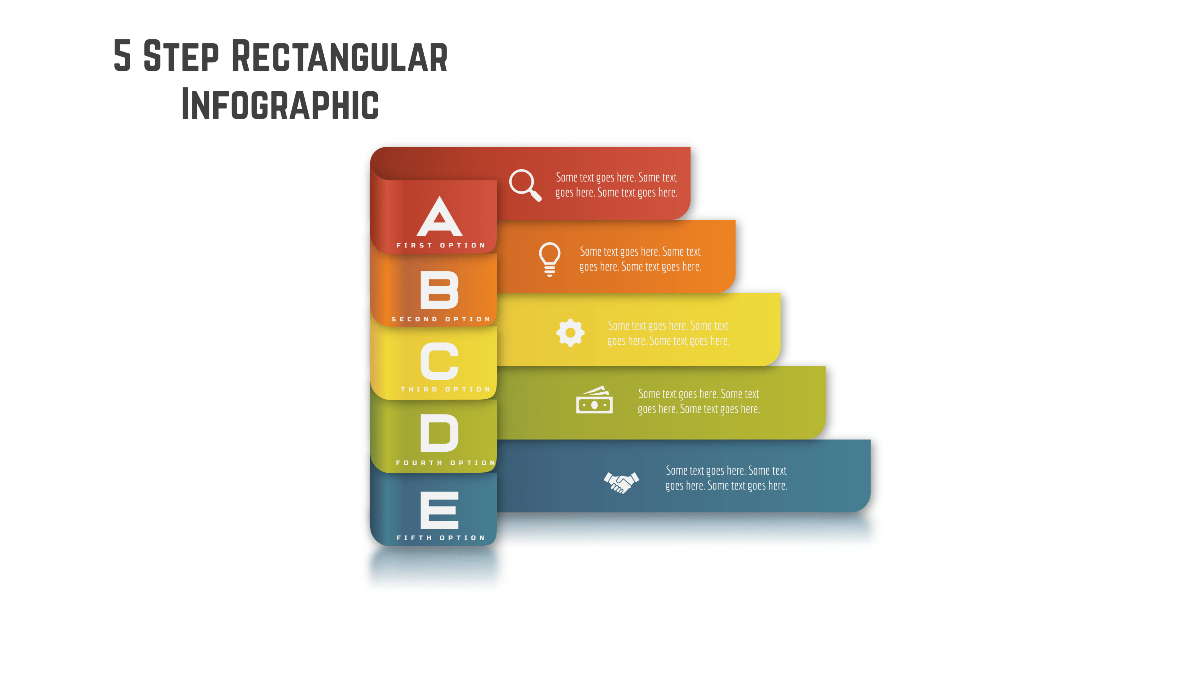 40.PowerPoint 5 Step Rectangular Infographic – PowerUP with POWERPOINT