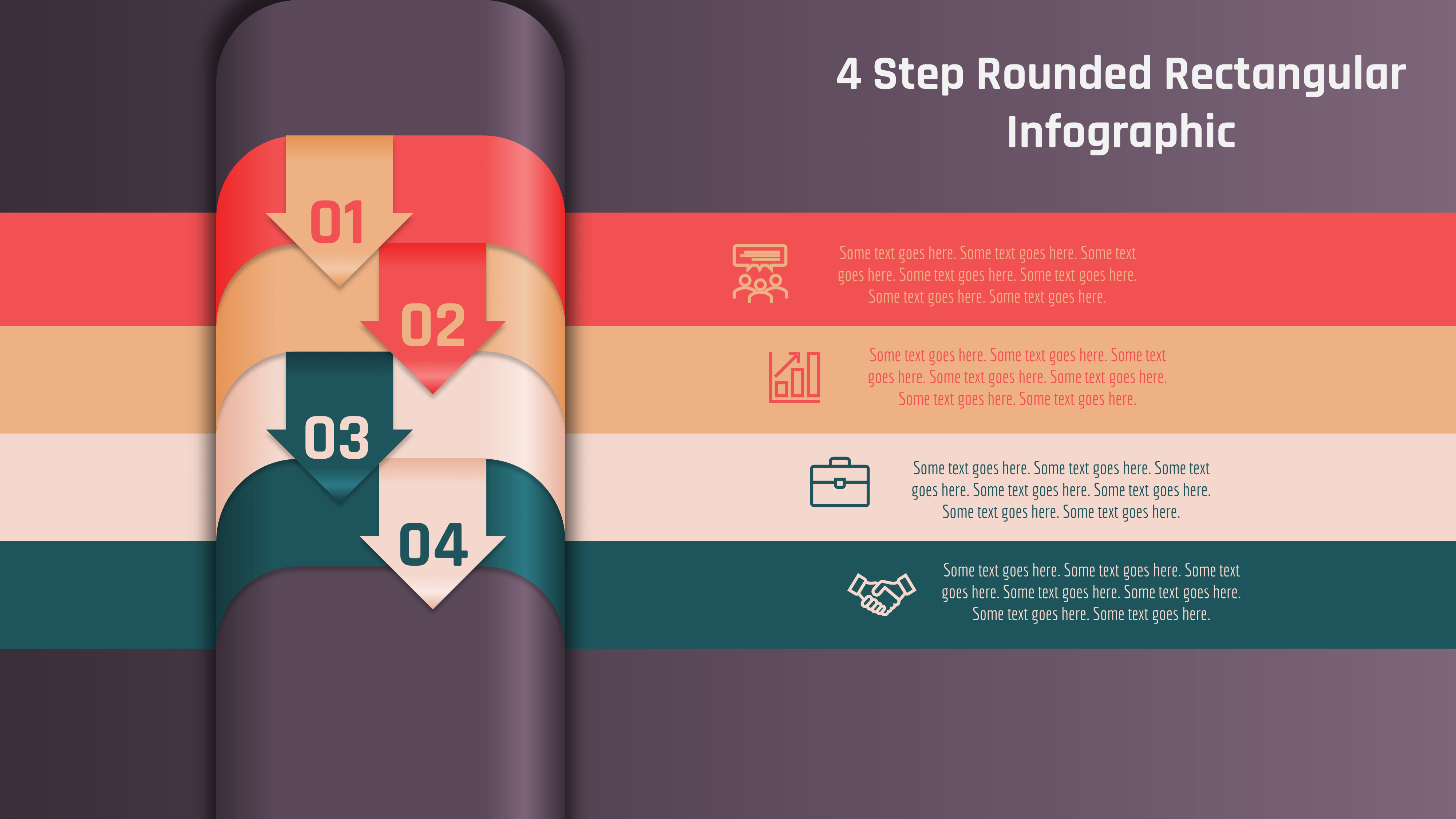 76.PowerPoint 4 Step Rounded Rectangular Infographic – PowerUP with ...