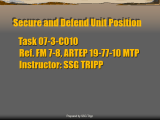Secure And Defend Unit Position Powerpoint Ranger Pre Made Military