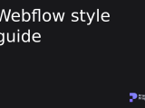 Webflow Style Guide