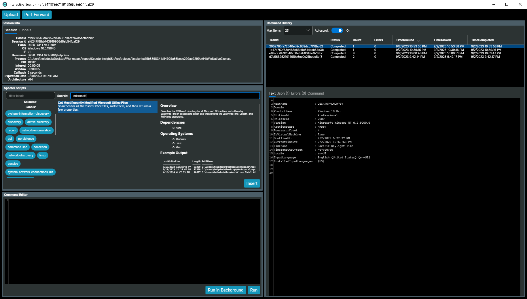 08. Writing Custom SpecterScipts – Practical Security Analytics LLC