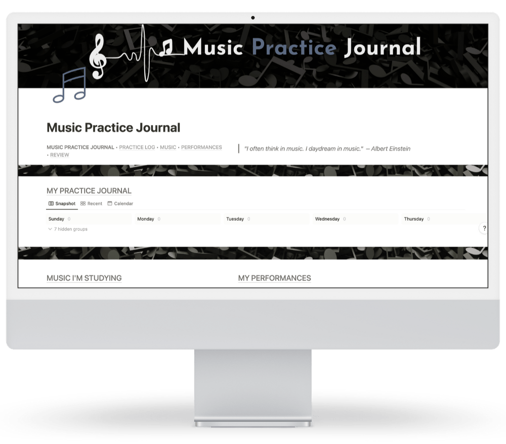 Music Practice Journal